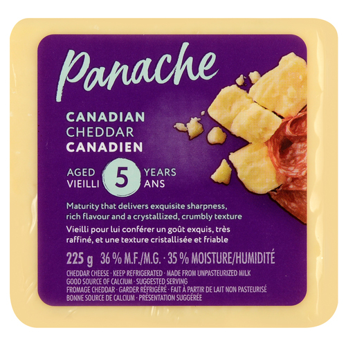 5 Year Old Aged Canadian Cheese Cheddar 225 g | Panache.ca