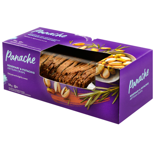 Craquelins artisanaux romarin et pistaches 150 g | Panache.ca